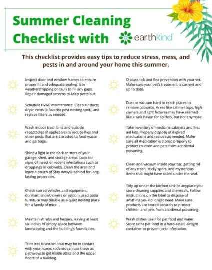 Summer Cleaning Tips - Checklist for Summer Pest Prevention – Earthkind